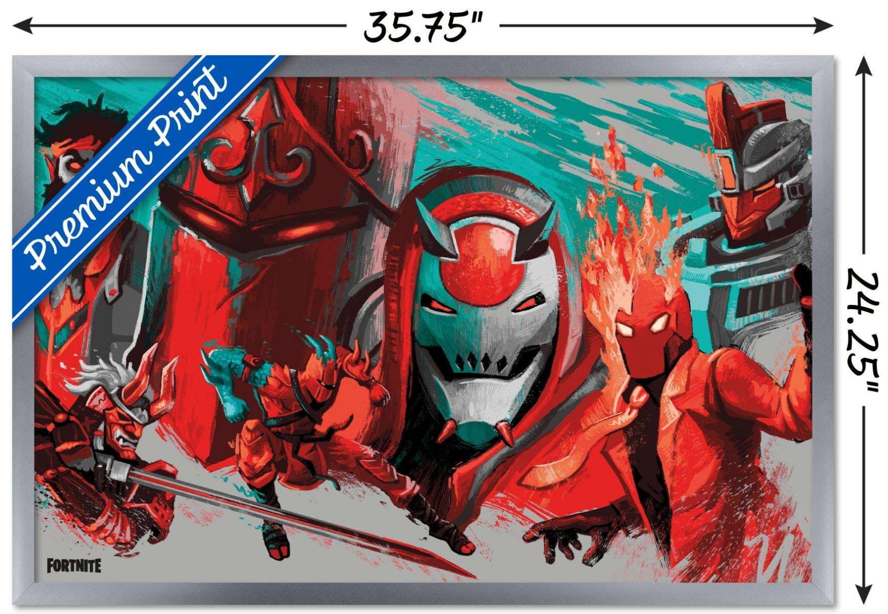 Fortnite - Group Wall Poster, 22.375" x 34", Framed - Walmart.com