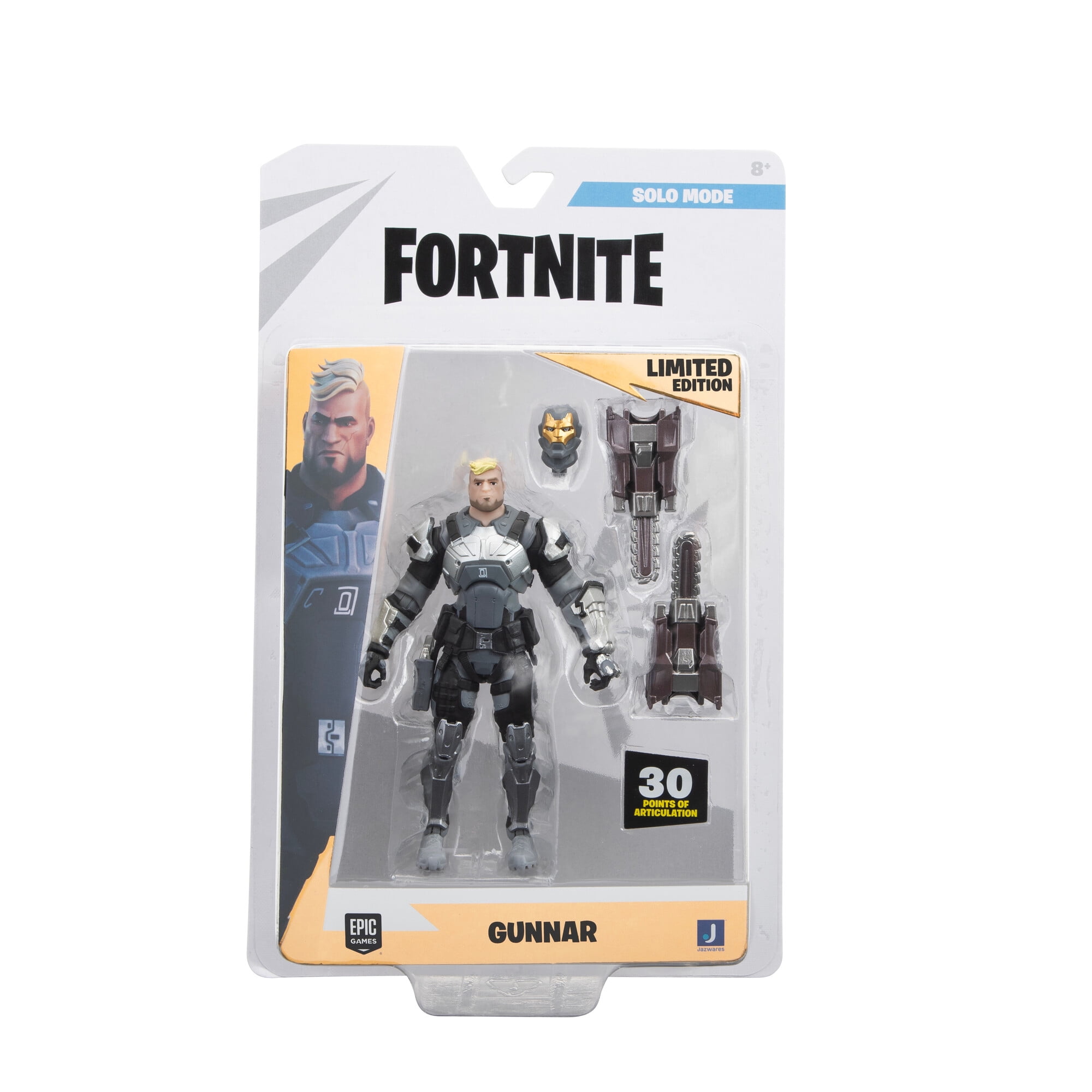 Fortnite Gunnar Solo Mode - 4 inch Articulated Figure with Harvesting ...