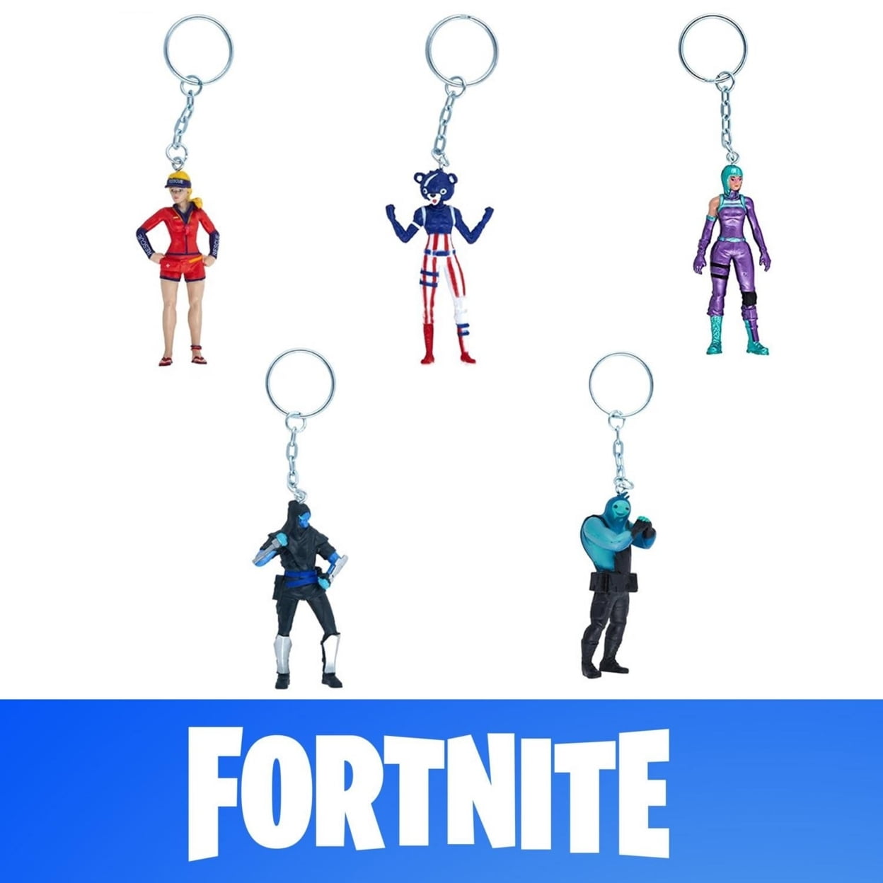 Fortnite Keychains 5pk Sun Strider Fireworks Leader Fusion Rippley ...