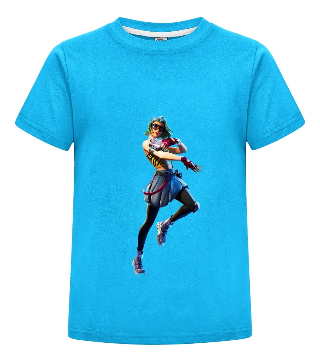 Fortnite Kids Tee – Boys Girls Cool Short Sleeve Gaming Shirt with ...