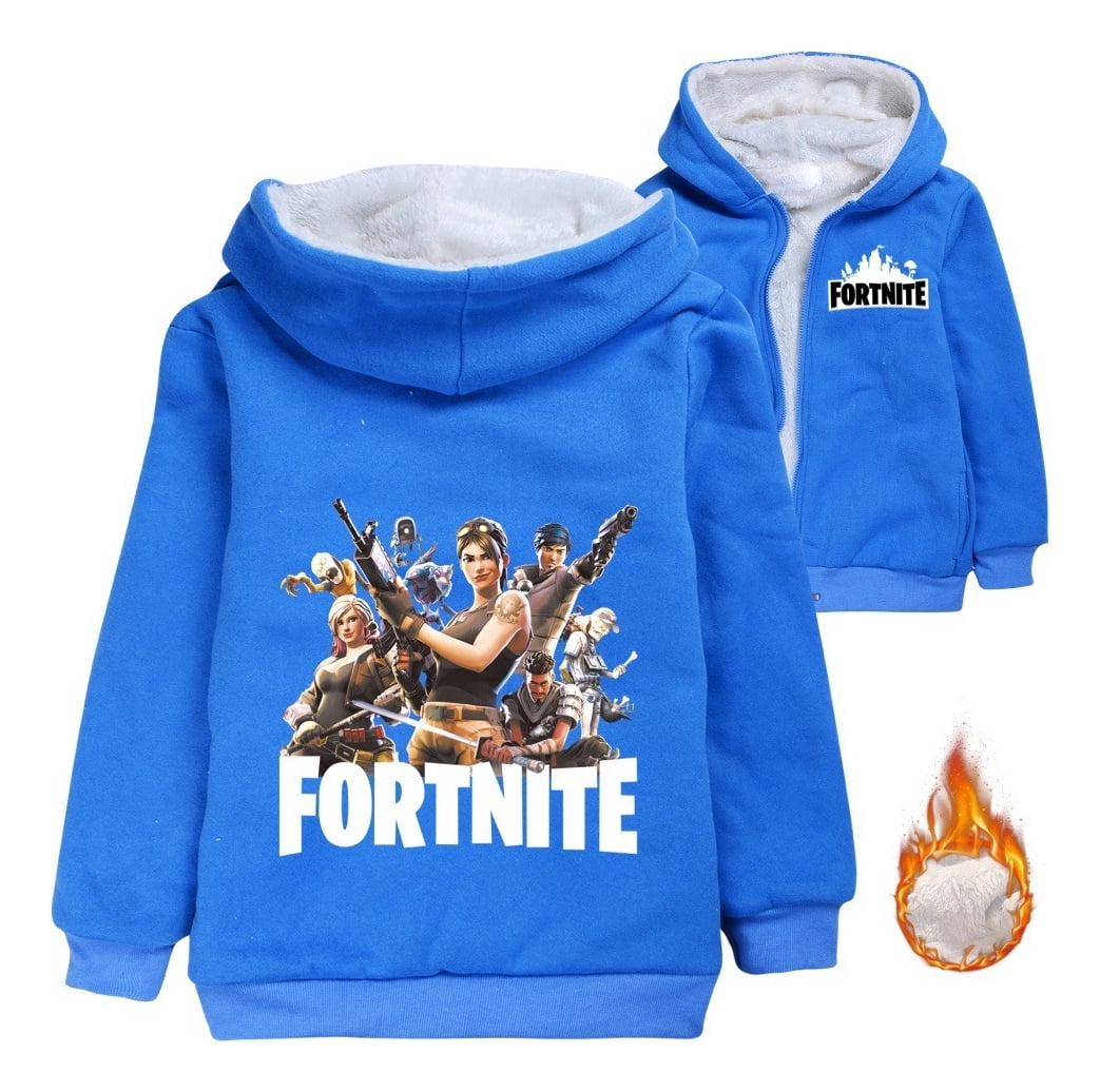 Fortnite Kids Zip-Up Hoodie - Warm and Cozy Winter Jacket with Fleece ...