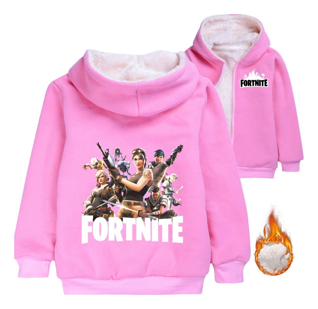 Fortnite Kids Zip-Up Hoodie - Warm and Cozy Winter Jacket with Fleece ...