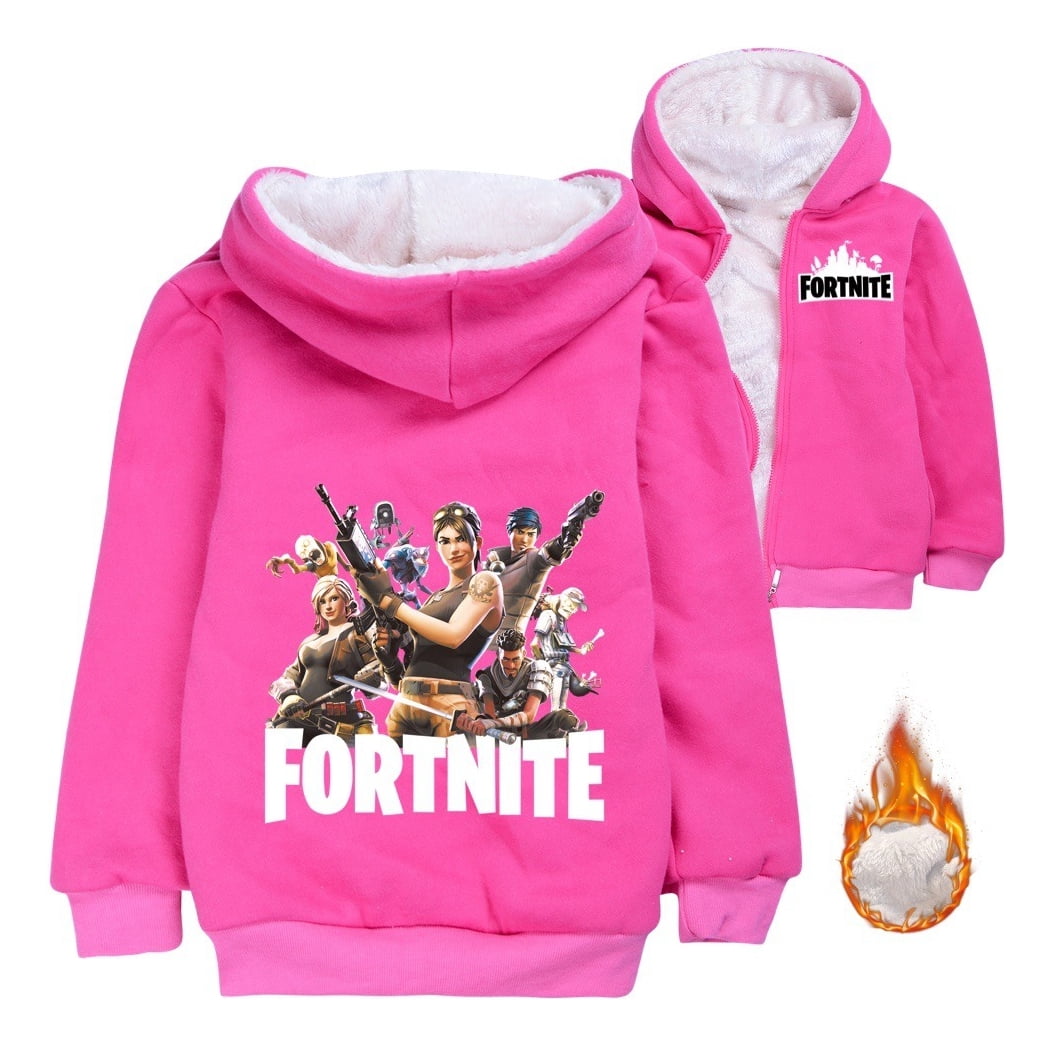 Fortnite Kids Zip-Up Hoodie - Warm and Cozy Winter Jacket with Fleece ...
