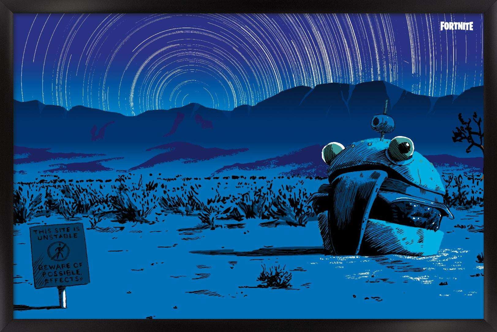 Fortnite - Night Wall Poster, 14.725" x 22.375", Framed - Walmart.com