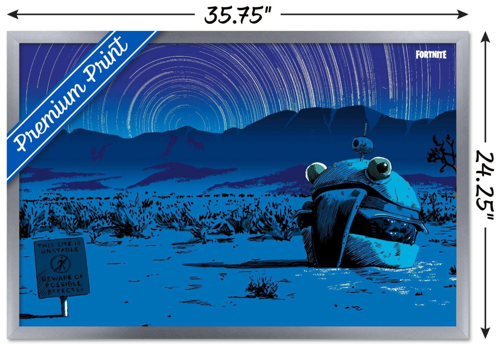 Fortnite - Night Wall Poster, 22.375" x 34", Framed - Walmart.com