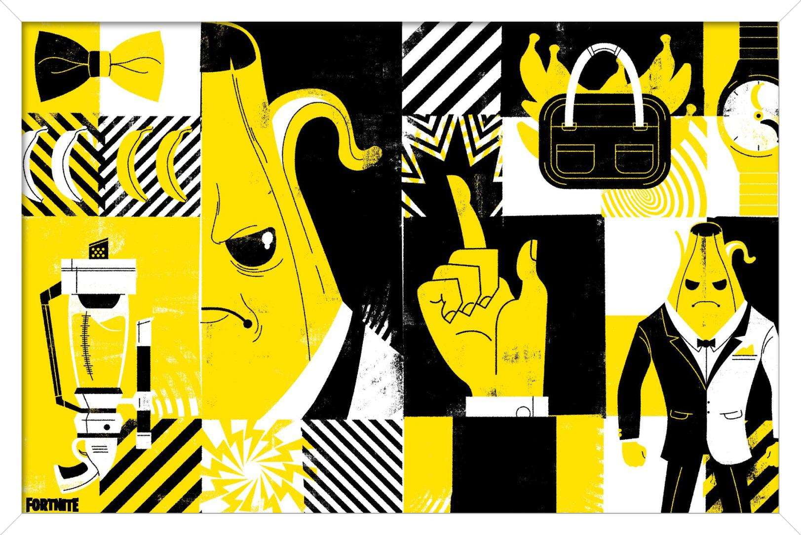 Free Shipping! Trends International Fortnite Peely Wall Poster Framed ...