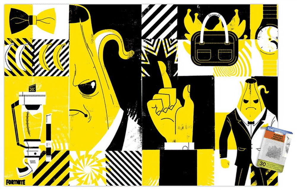 Fortnite - Peely Wall Poster with Push Pins, 22.375" x 34" - Walmart.com