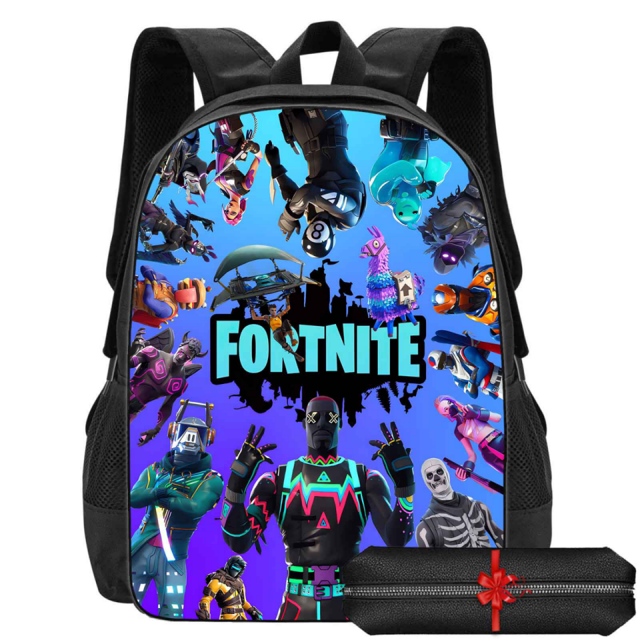 Fortnite Print Backpack Portable Multifunction Cartoon Casual Cute ...