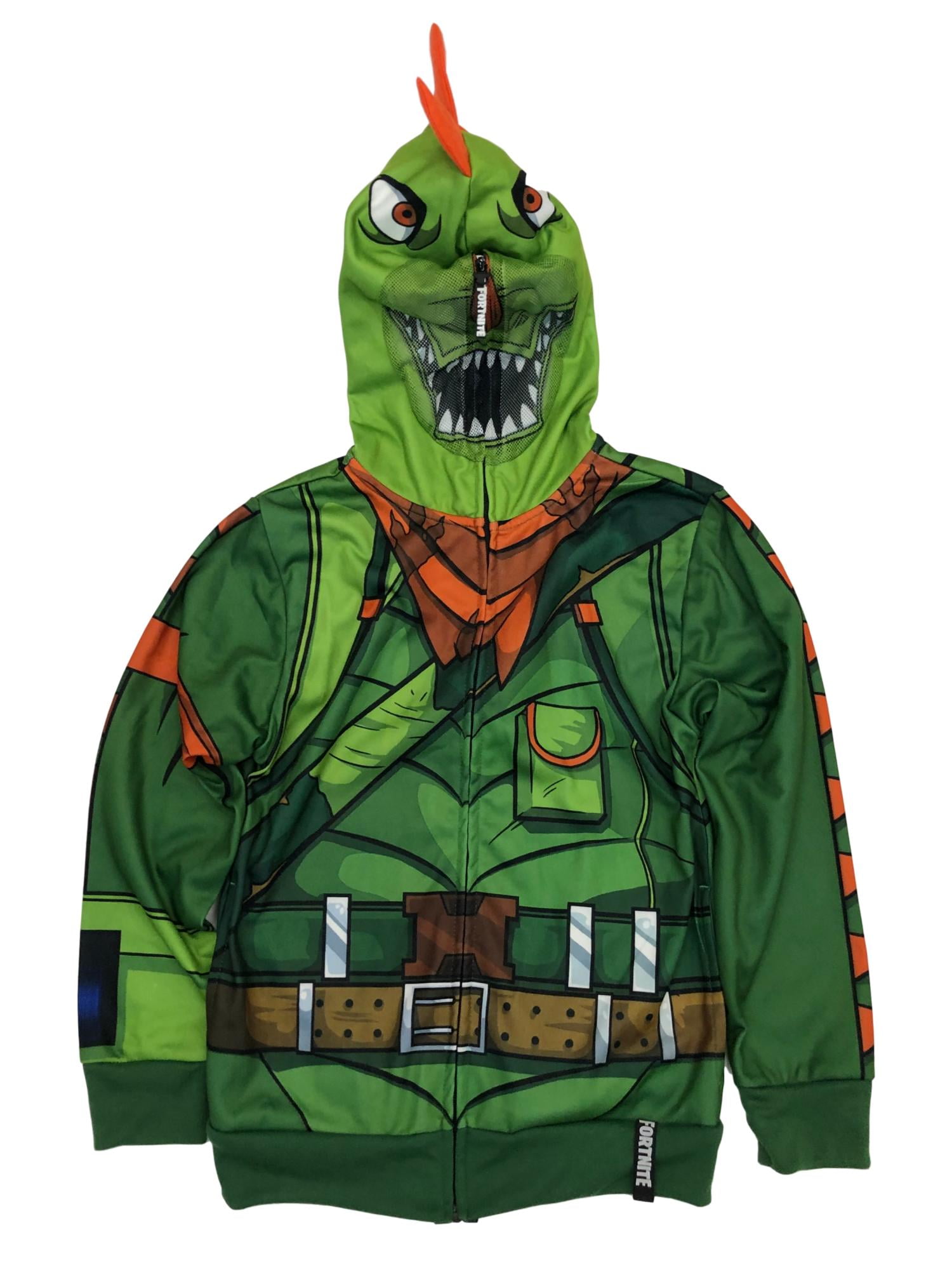 Fortnite Boys REX Costume Zip-Up Hoodie, Ages 8-18, Youth Clothing ...