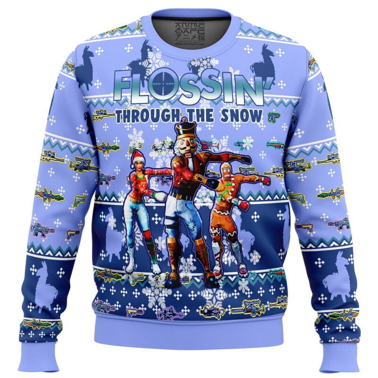 Fortnite Snow Floss Ugly Christmas Sweater - Walmart.com