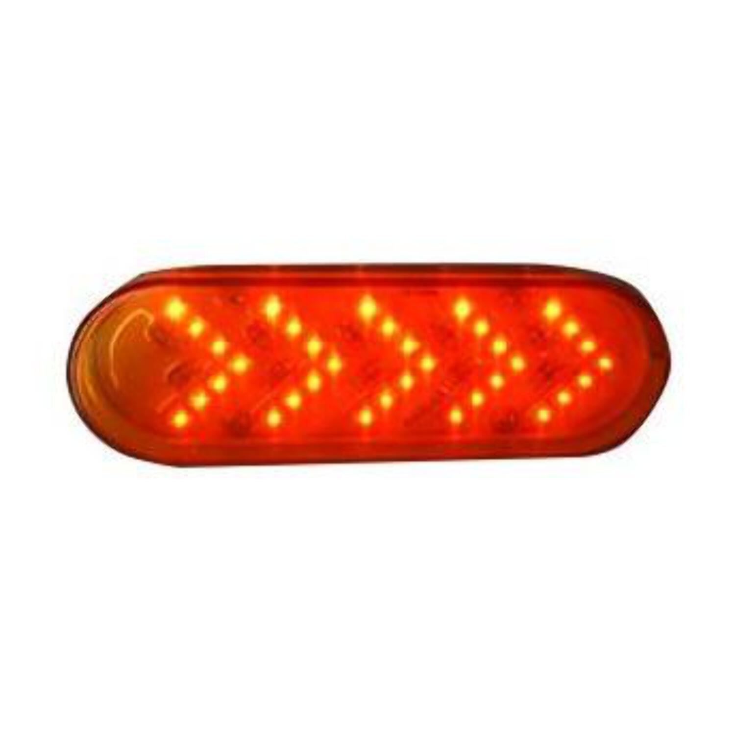 Fortpro 6" Amber Oval Tail/Turn Sequential Arrow Led Light with 35 Leds ...