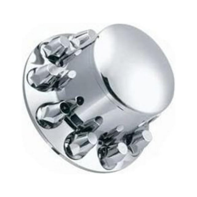 Fortpro Semi Truck Chrome Rear Axle Wheel Cover Kit Hub Cap w/ 33mm ...