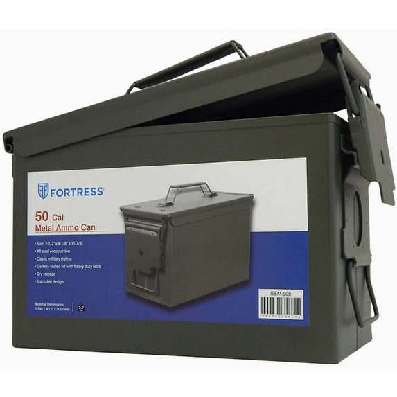 Fortress 50 Caliber Steel Ammo Can, Army Green Model 50AM - Walmart.com