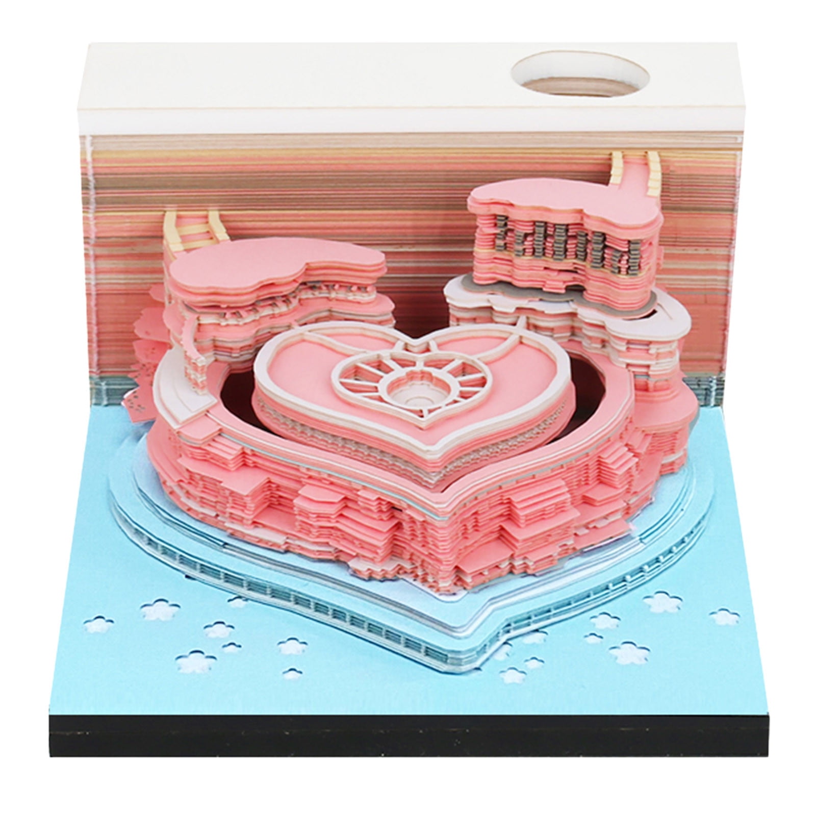 Fortress Of 3D Paper Art Memo Pads With Light Memo Books Convenience ...