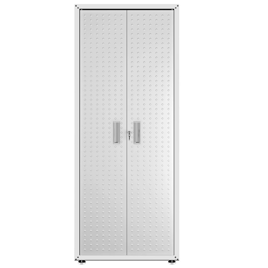 Fortress Textured Metal 75.4" Garage Cabinet with 4 Adjustable Shelves ...