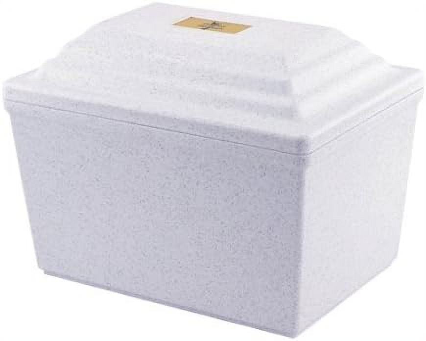 Fortress Urn Vault in White for Ground Burial, Holds One Adult ...