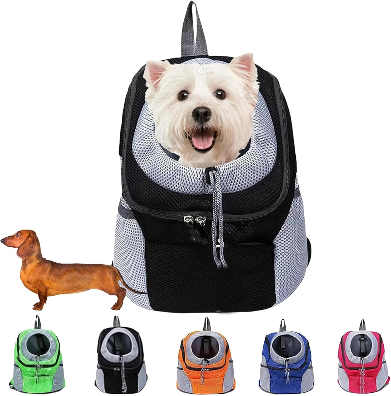 Forttender Dog Carrier Backpack for Small Dogs, Front Pet Carrier with ...