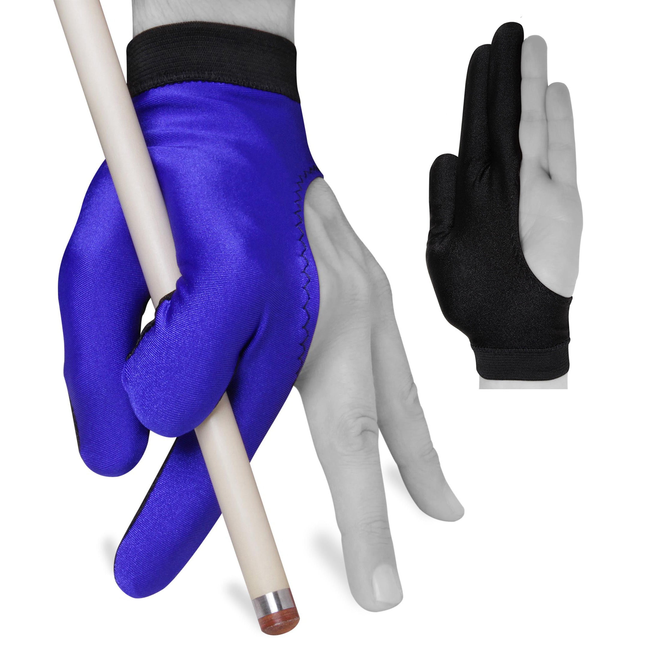 Fortuna Billiard POOL CUE GLOVE - for Left Hand - Blue and Black ...