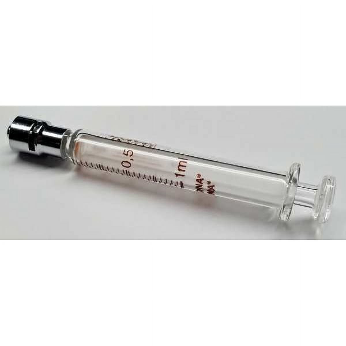 Fortuna Glass Syringe,Metal Luer Lock,1 mL 7.140-21 - Walmart.com