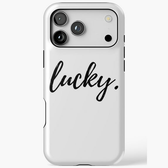 Fortunate Simple Text Graphic Art iPhone Case 17 11 12 13 14 15 16 Pro ...