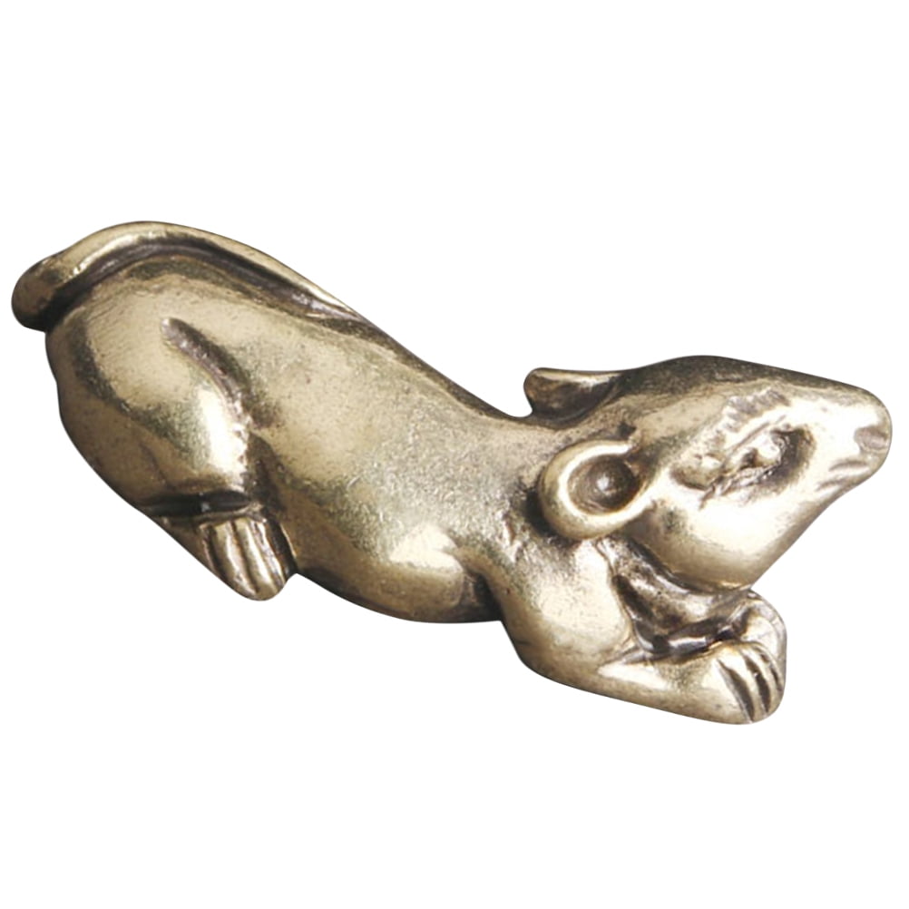 Fortune Brass Mouse Statue Rat Sculpture Statue Chinese Rat Sculpture ...