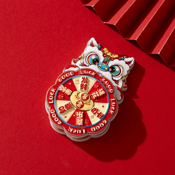Fortune God & Lion Dance Rotating Fridge Magnets, Chinese Traditional ...