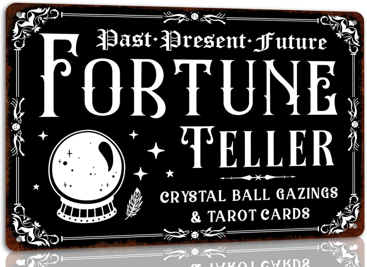 Fortune Teller Metal Tin Sign Halloween Decoration Bar Home Kitchen ...