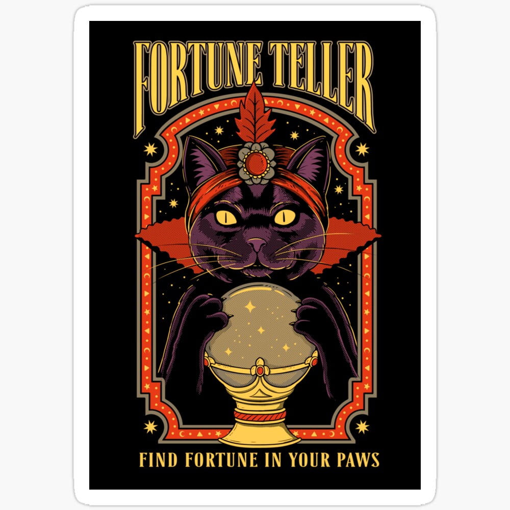 Fortune Teller Sticker Phone Decal Water Bottle Stickers Car Decals ...