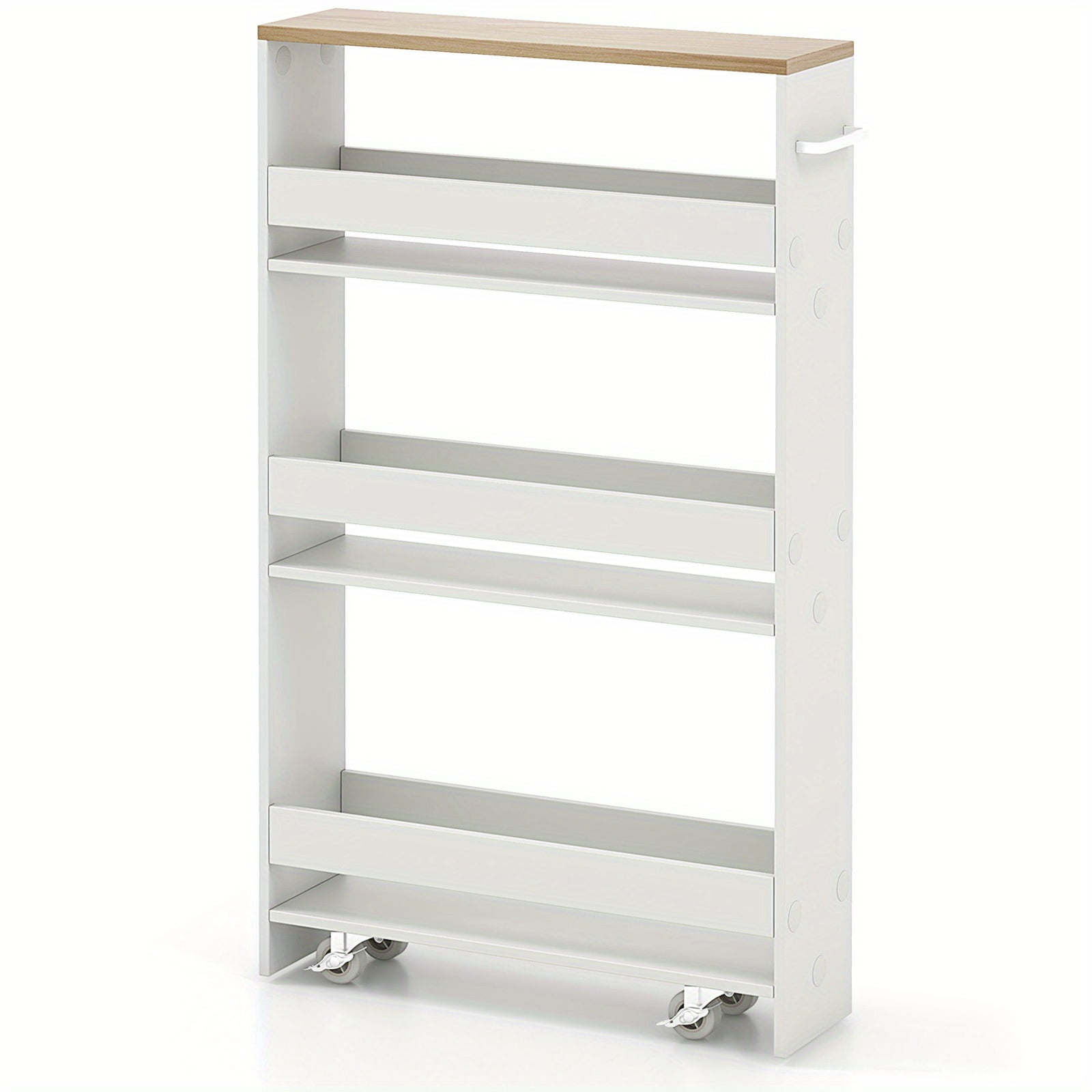 FortuneKey Trading 3-Tier Slim Storage Cart, Narrow Mobile Serving Cart ...
