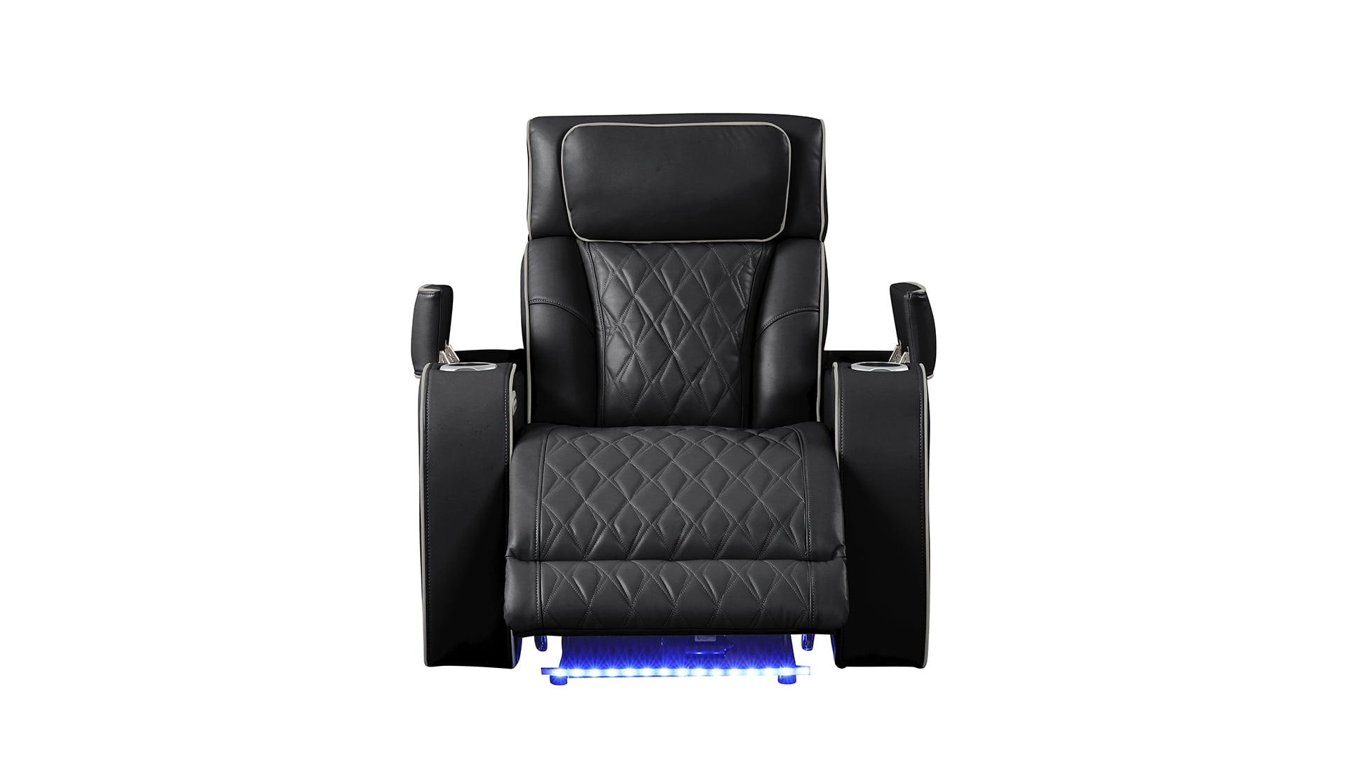 Fortuner Modern Style Recliner Chair Made with Faux Leather and Wood in ...