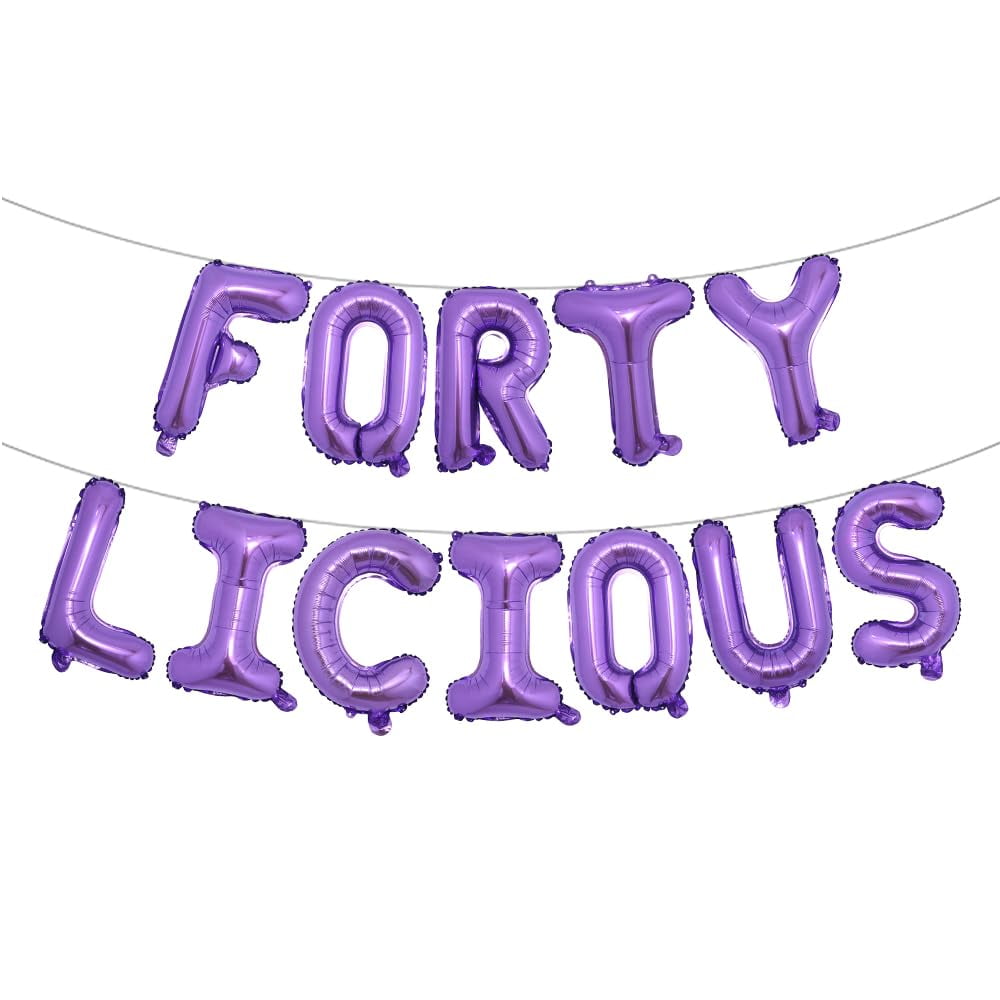 Fortylicious Birthday Decoration Fortylicious IFF17 Birthday Banner ...