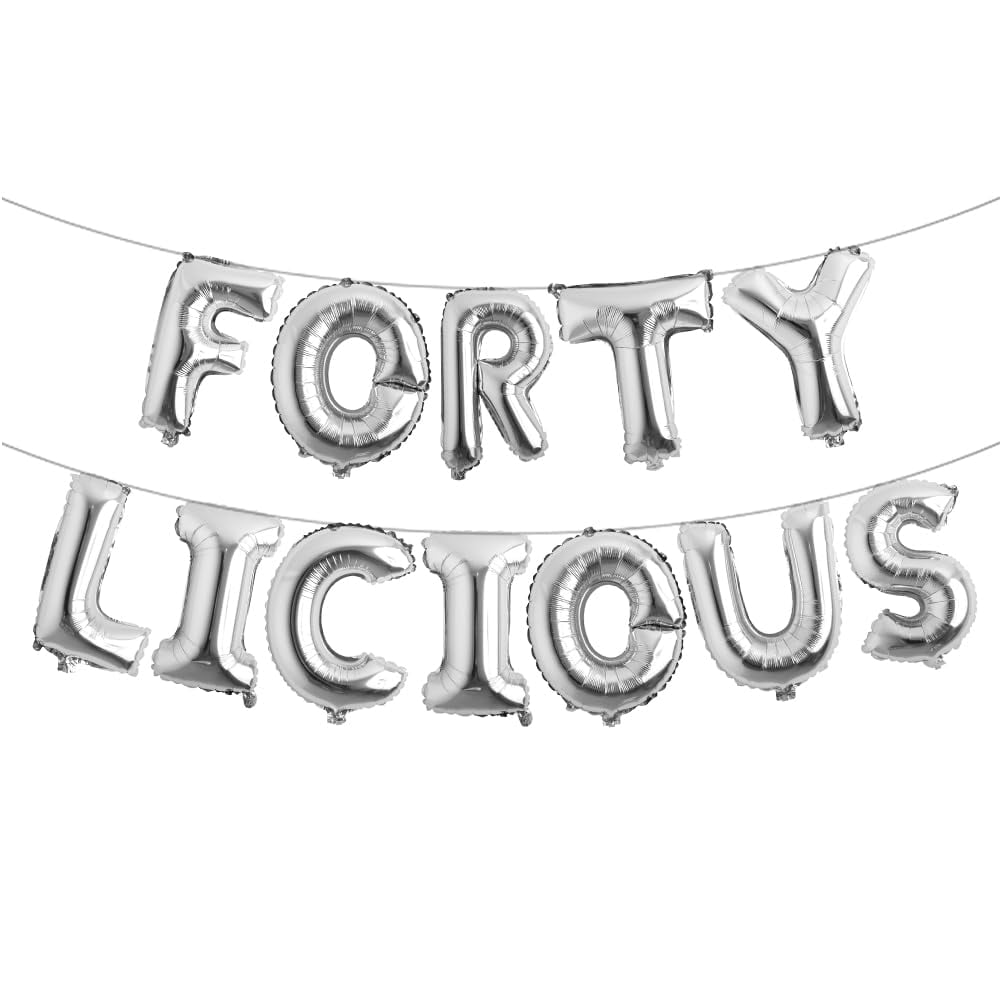Fortylicious Birthday Decoration Fortylicious STF9 Birthday Banner 40th ...