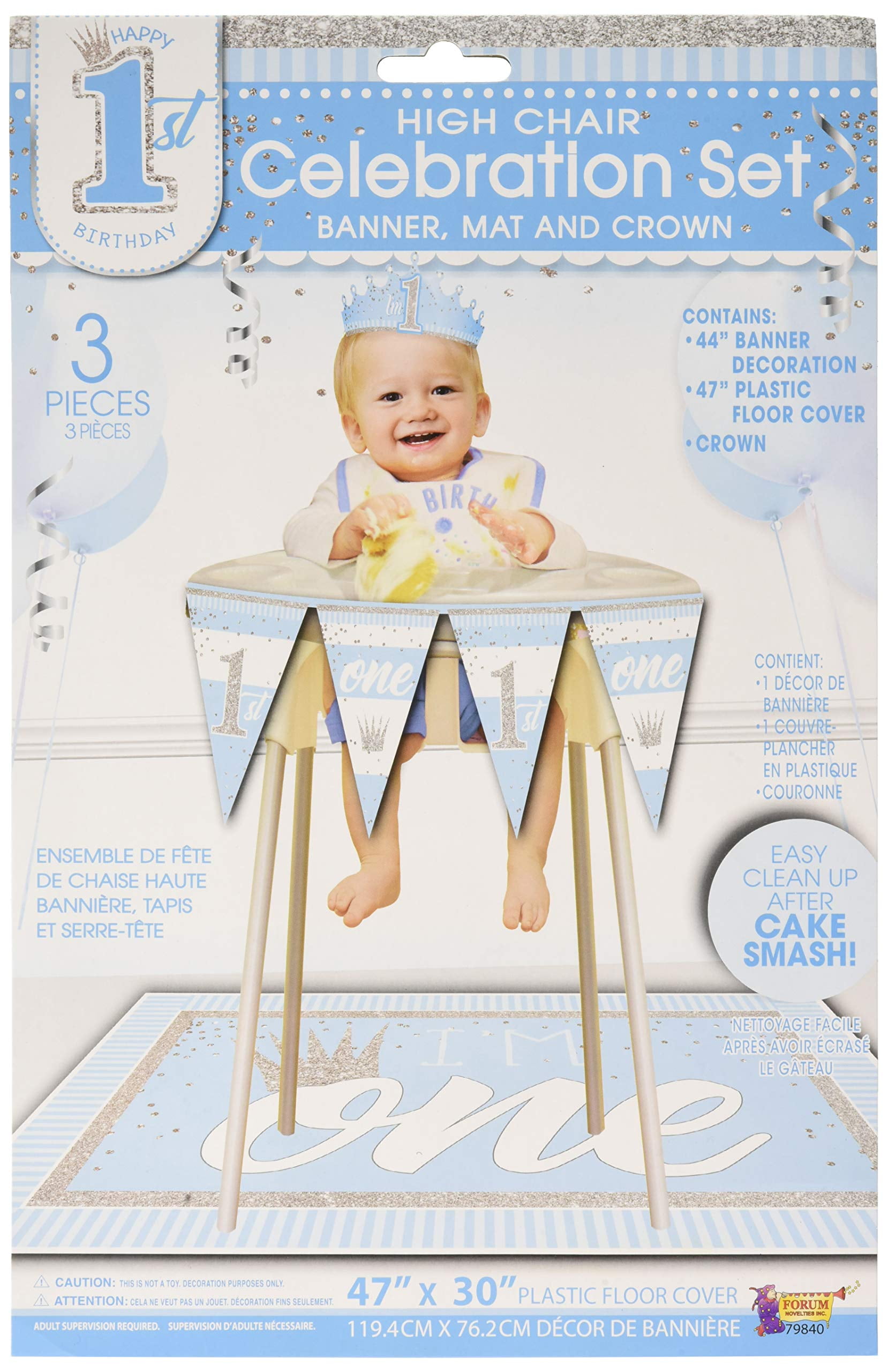 Forum Novelties 1st Birthday Celebration Deluxe Decoration Kit For High ...