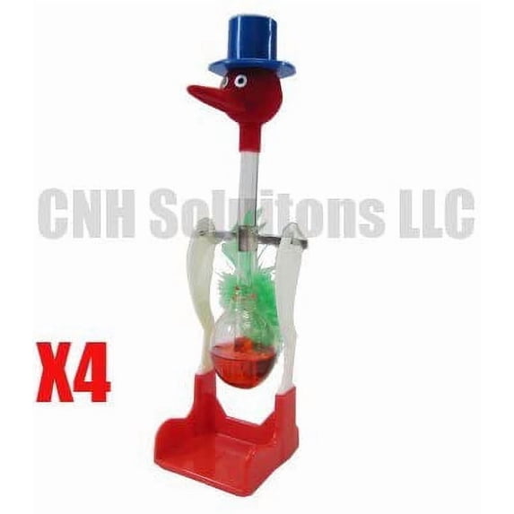 Forum Novelties Lucky Drinking Bird, 4 PCS Magic Thermodynamic Bobbing ...