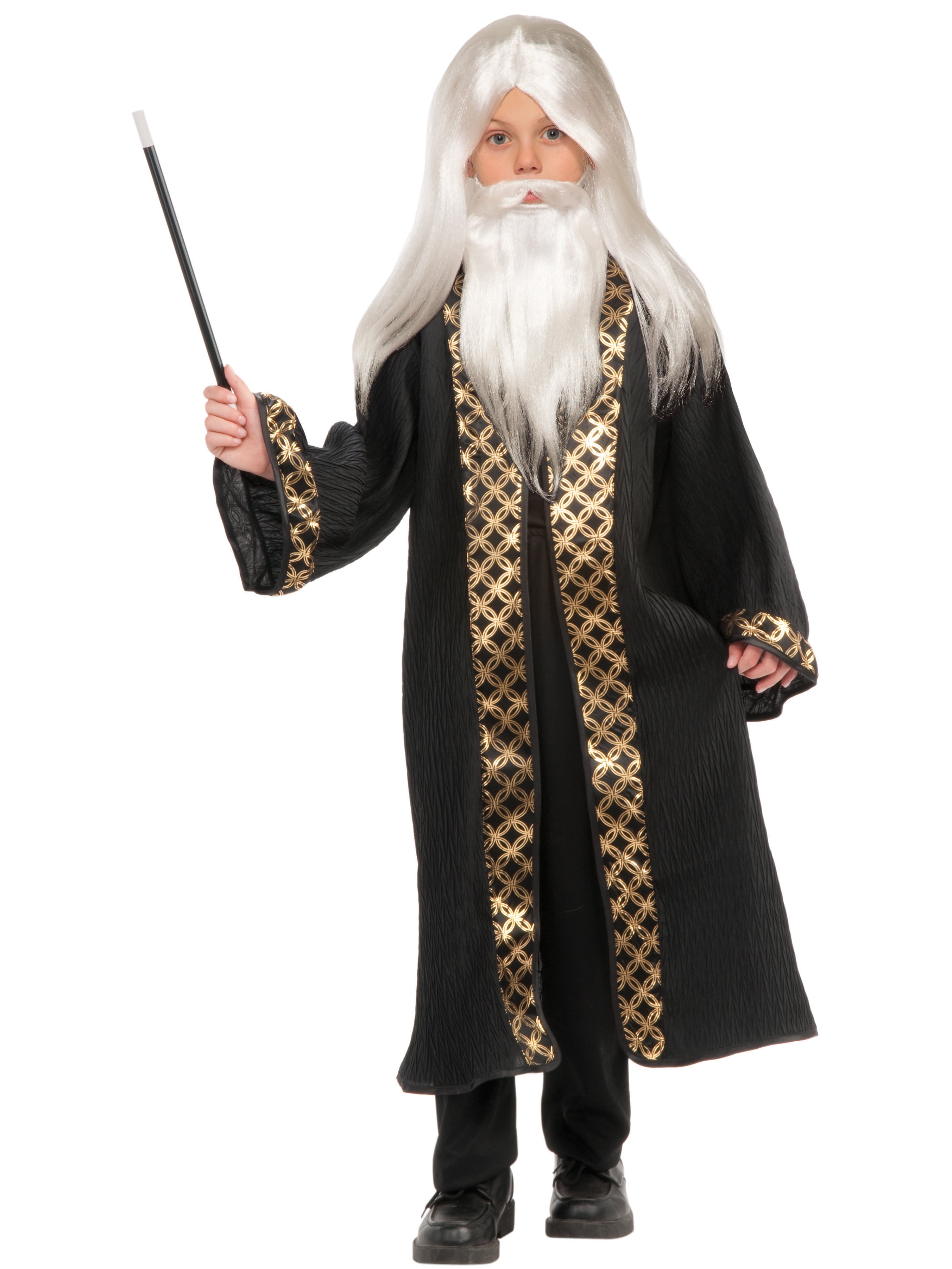 Forum Novelties Child's Wizard Wig, Moustache, & Beard Costume, White ...