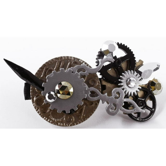 Forum Novelties Open Clock Mechanical Gears Steampunk Hair Clip Costume ...