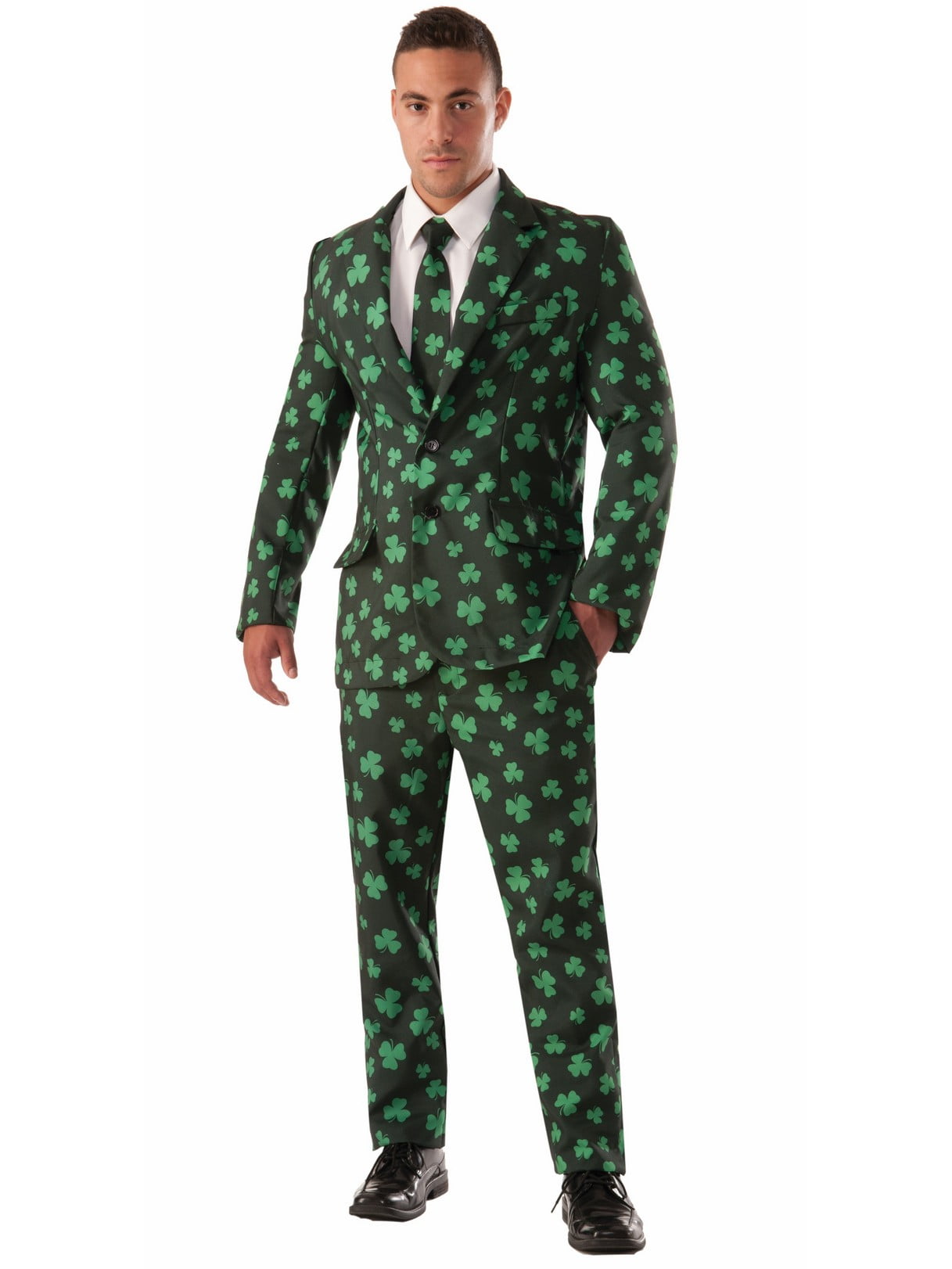 Mens Shamrock Suit & Tie Costume - Walmart.com