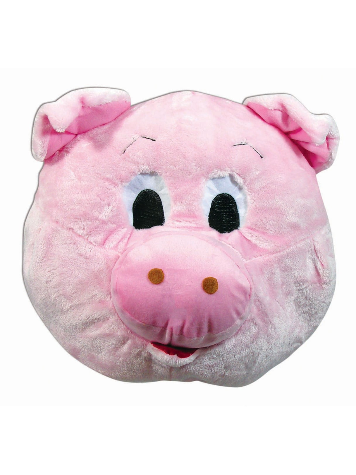 Forum Pig Mascot Halloween Furry Full Head Mask, Pink Black, One-Size ...