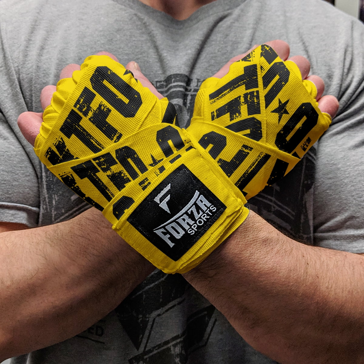 Forza Sports 180" Mexican Style Boxing Handwraps - KTFO Yellow ...