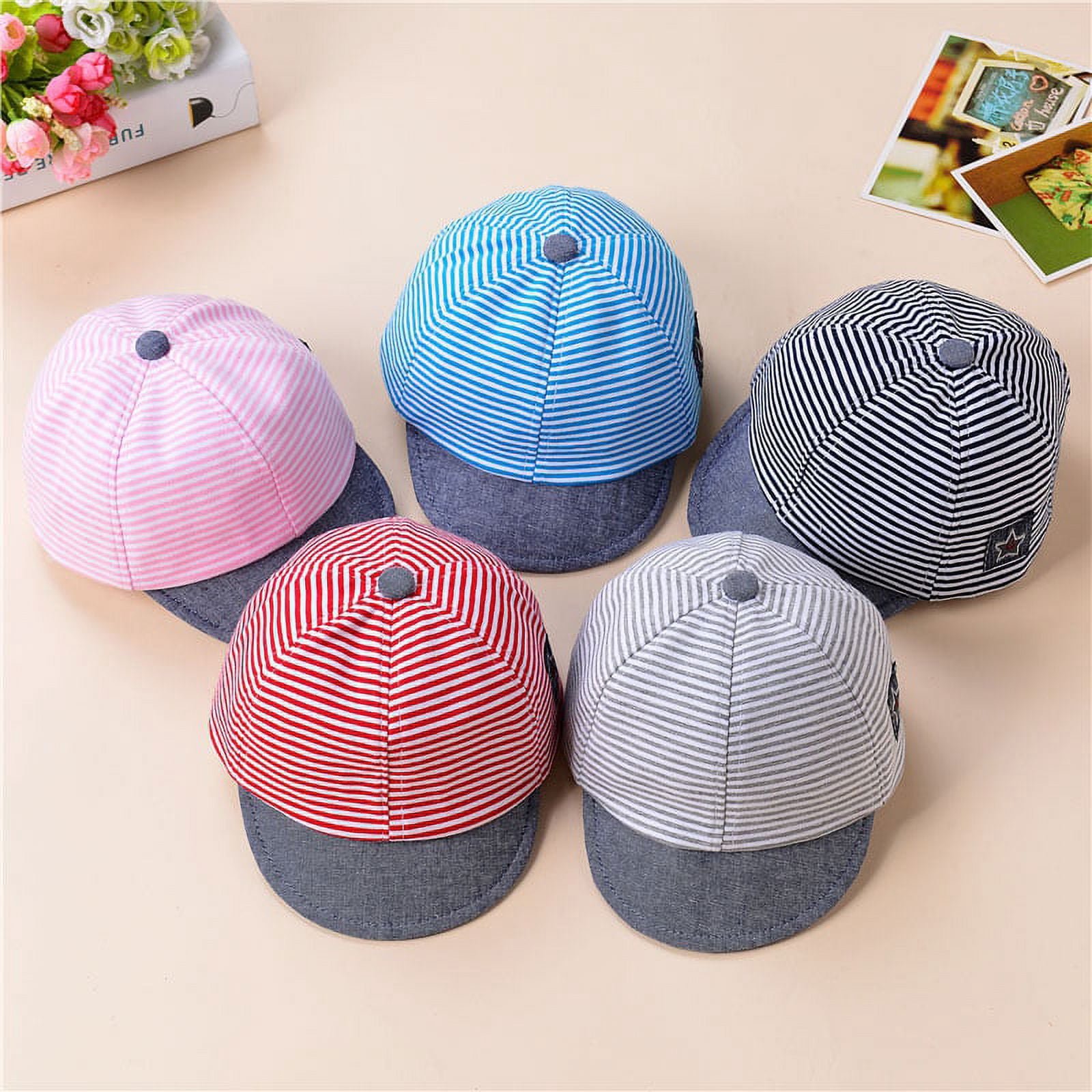 Forzero Summer Fashion Cute Baby Striped Hat Cotton Blend Baby Boy Cap ...