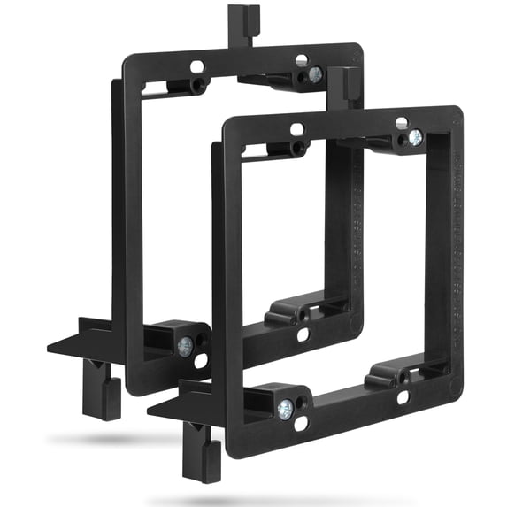 Fosmon 2-Gang Low Voltage Mounting Bracket - Black (Mouting Screws ...