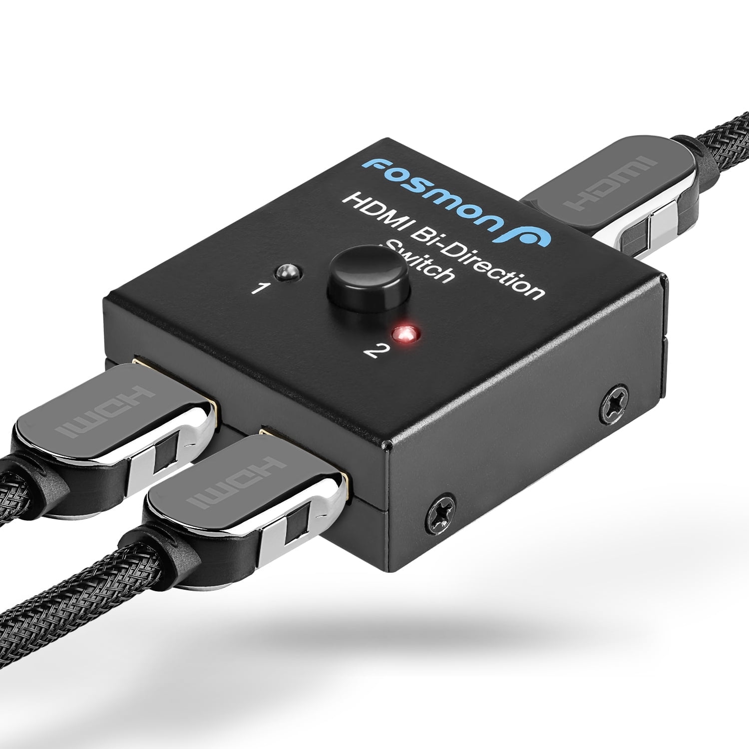 Fosmon 2-Port 4K HDMI Switch 2 in 1 Out, 3D HDMI Splitter Switcher, 2x1 ...