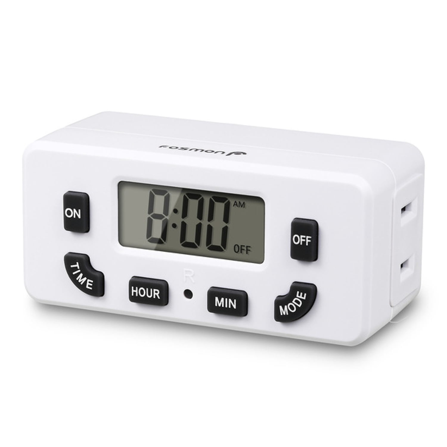 Fosmon 24H Programmable Digital Timer Outlet, Auto On/Off, LCD Display ...