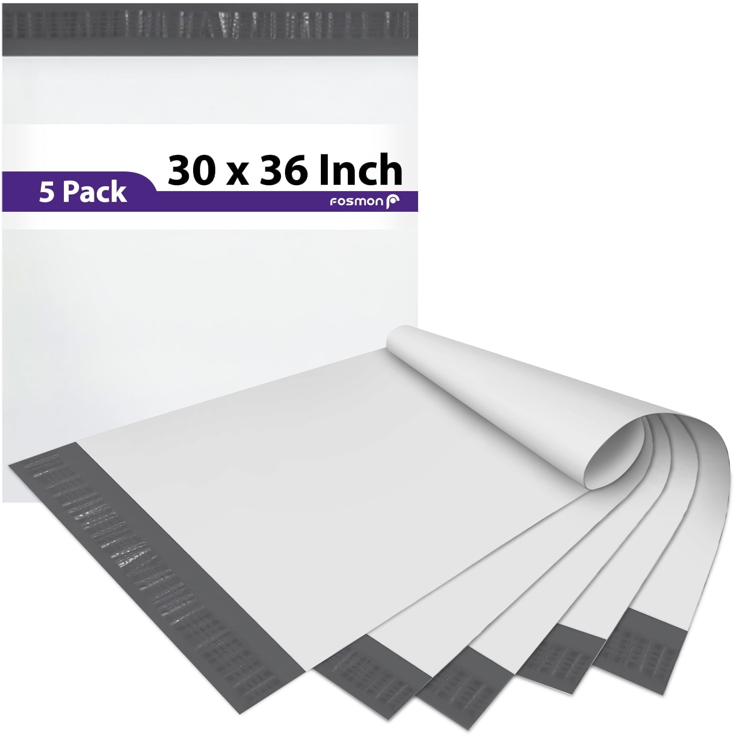 Fosmon 30x36 (5 Pack) Large Poly Mailers, Self-Seal Tear-Proof ...