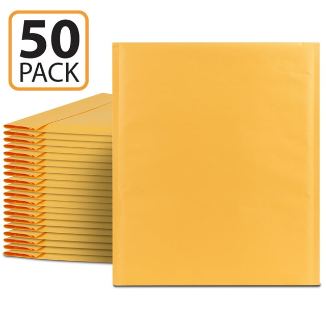 Fosmon 50 #0 6.5 x 10 Kraft Bubble Mailer Padded Envelope Fit CD DVD ...