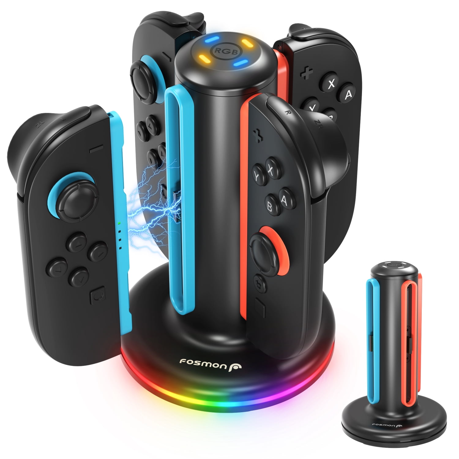 Fosmon Charging Station for Nintendo Switch 2 Controller Joy Con, 4in1 ...