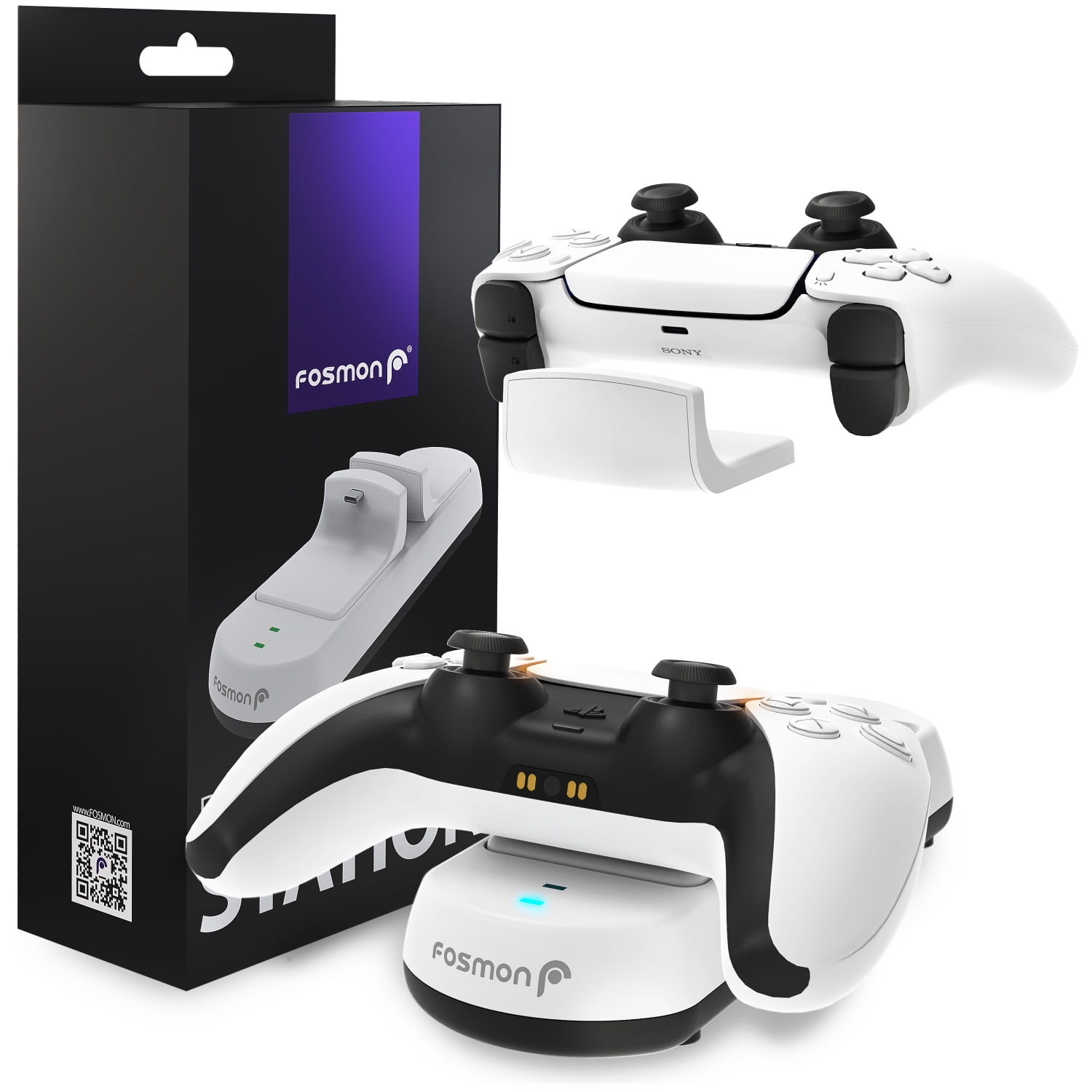 Fosmon Dual Slot USB C Wireless Charging Dock Station for Sony ...