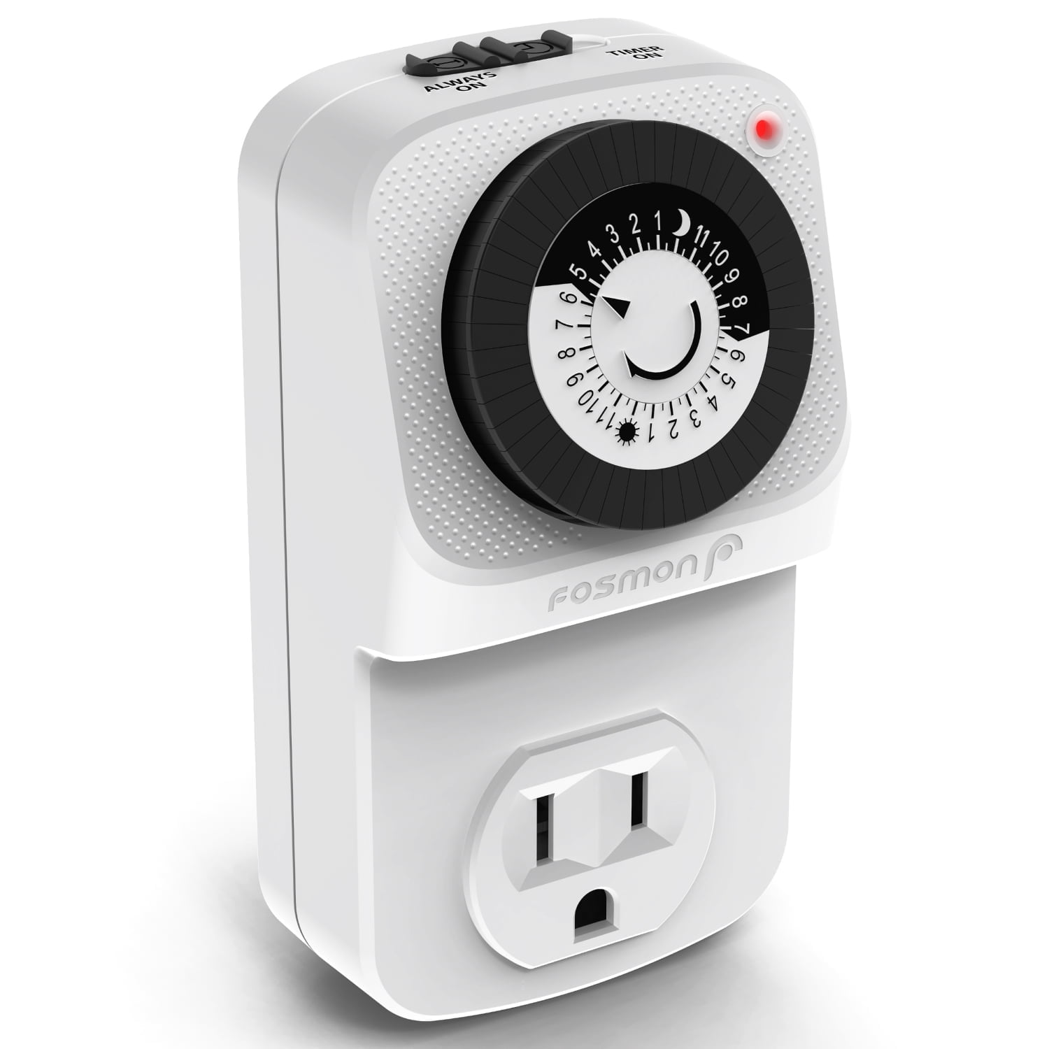 Fosmon [ETL Listed] Mechanical Timer Outlet, Programmable Indoor Light ...