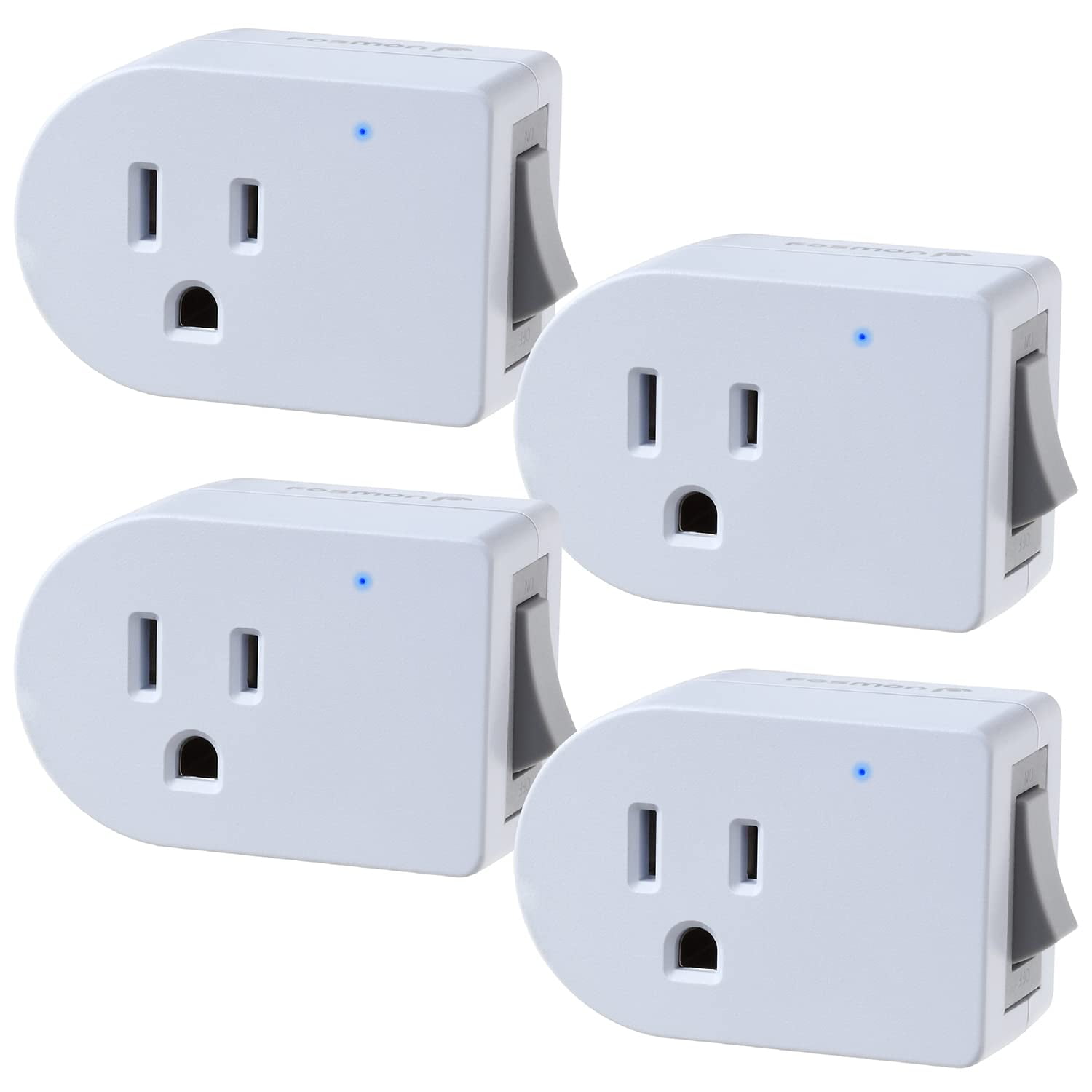 Fosmon ON/Off Switch, Grounded Outlet Switch (4 Pack), 3 Prong Plug in ...