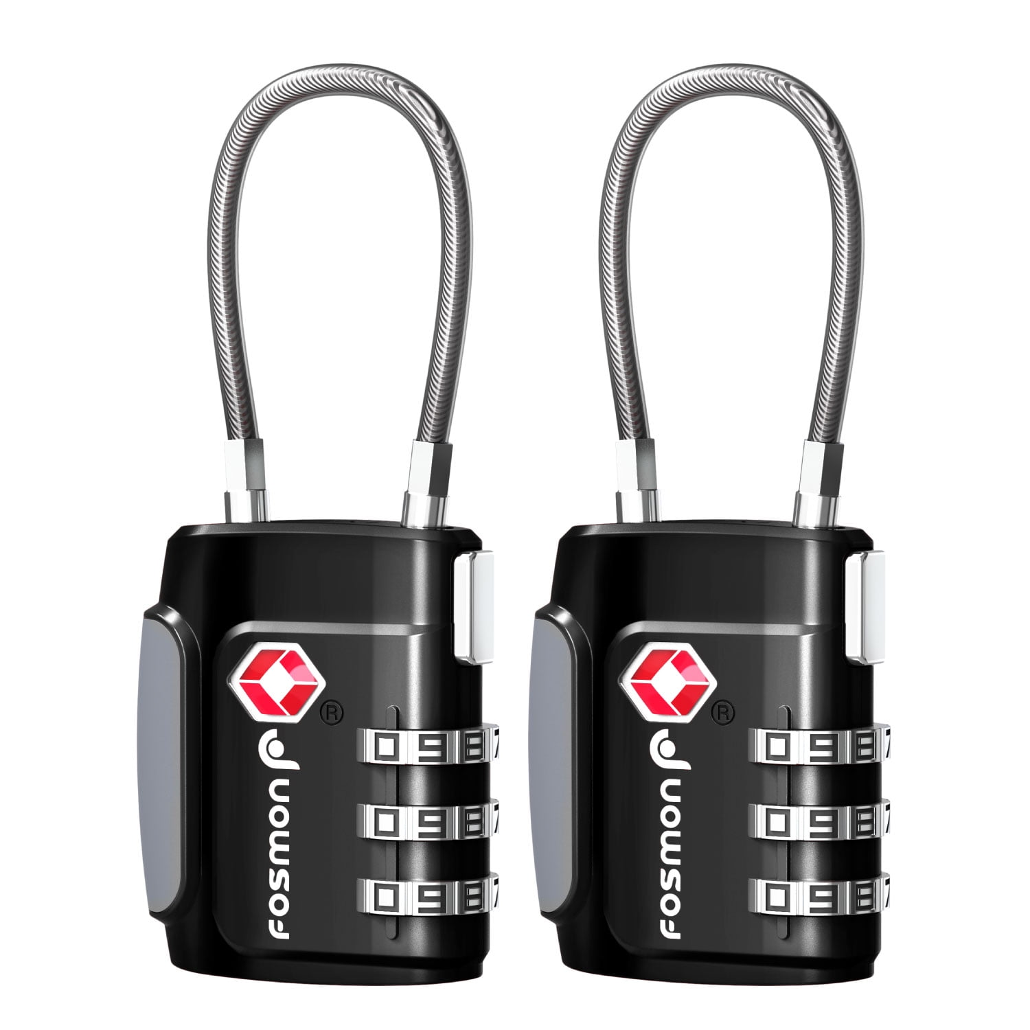 Fosmon TSA Approved Luggage Locks, 2 Pack, 3-Digit Combination, Travel ...